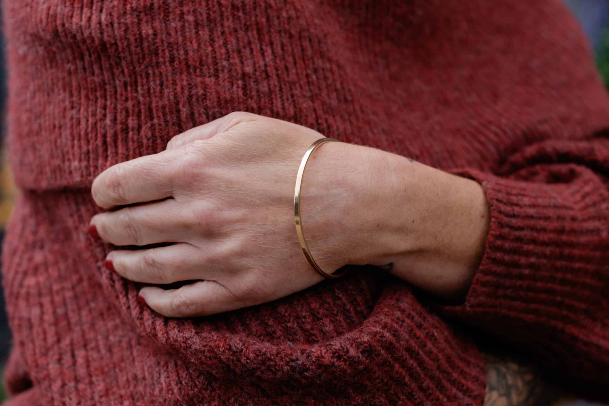 9ct Golden Solid Bangles | Handmade Jewellery