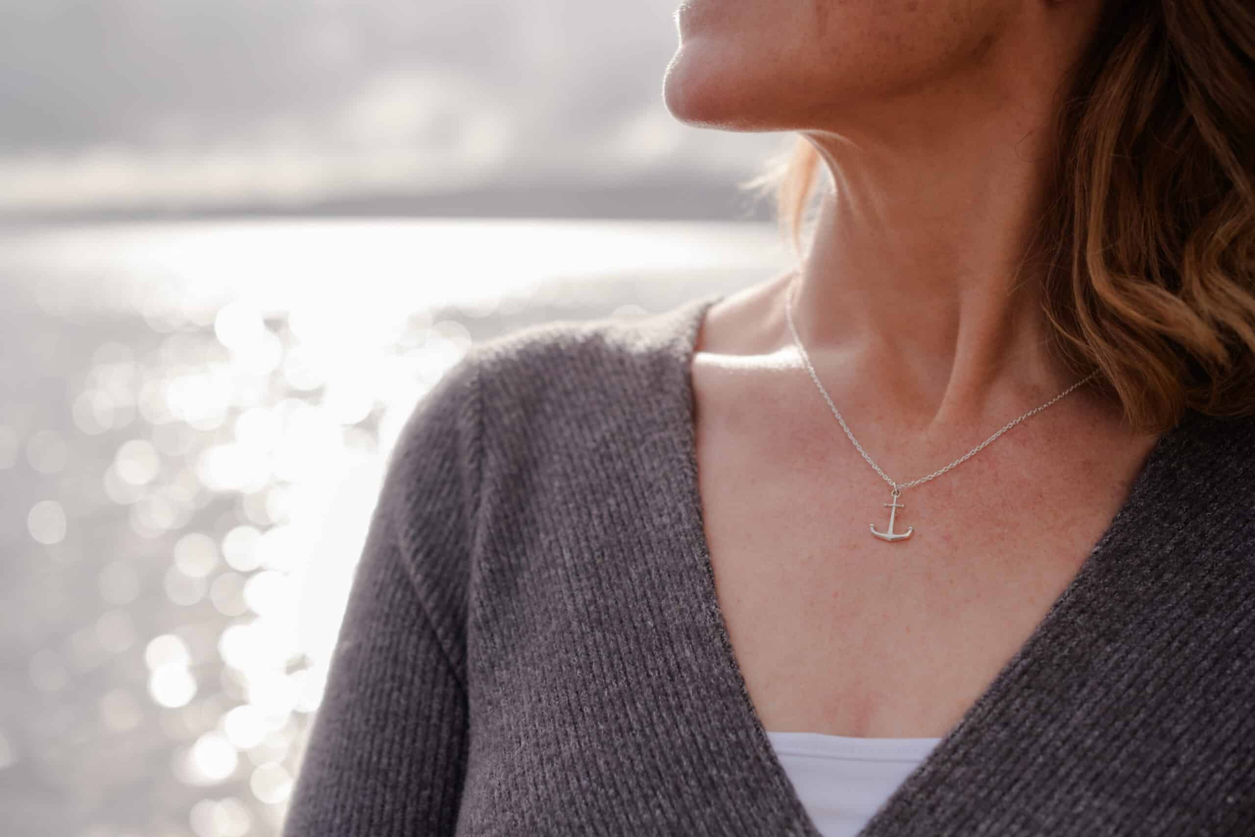 Anchor Into Me - Light Anchor Necklace | By Rebecca Jewellery ...
