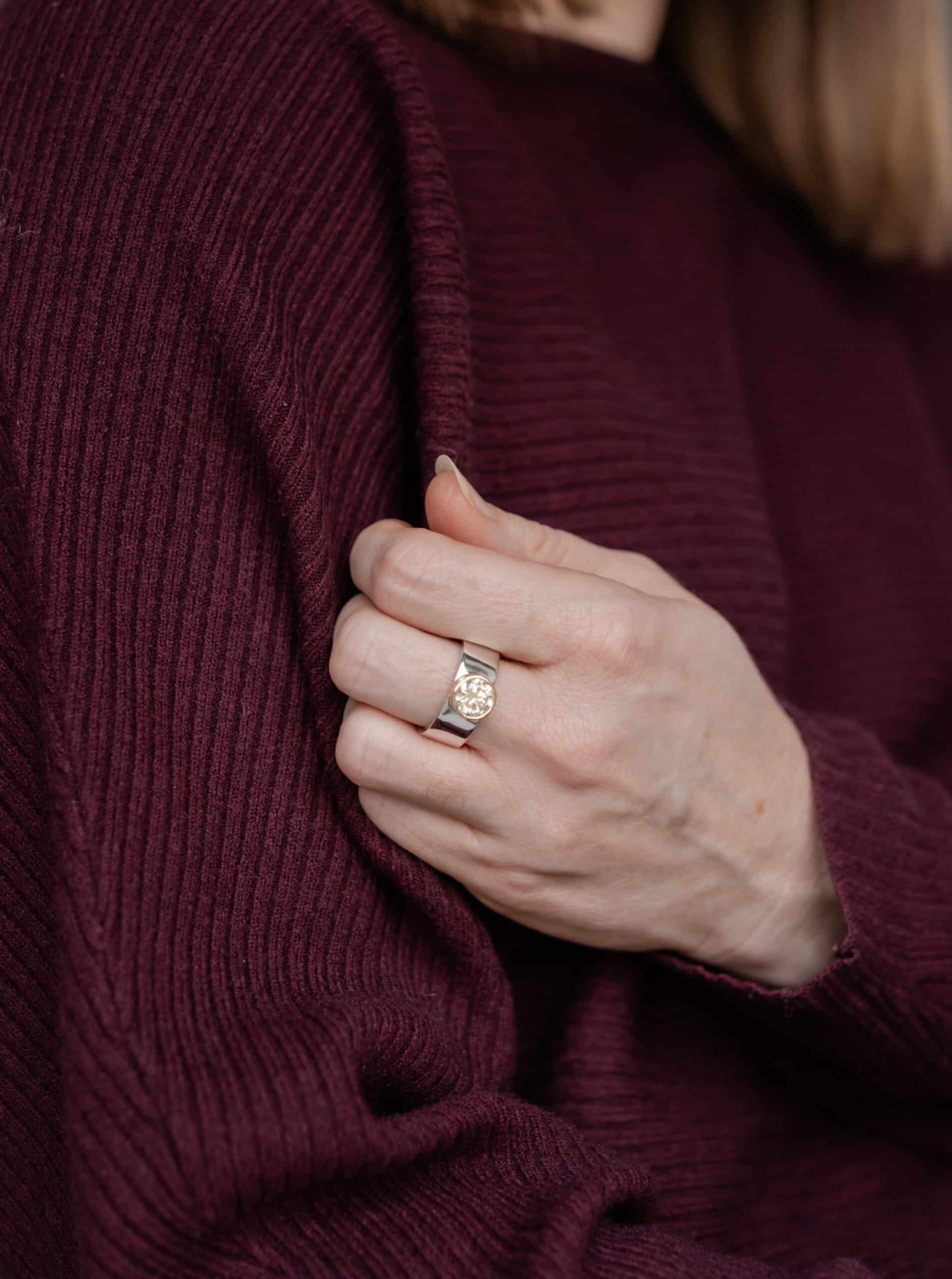 Sapphire Diamond Ring | The Georgia Ring by Rebecca